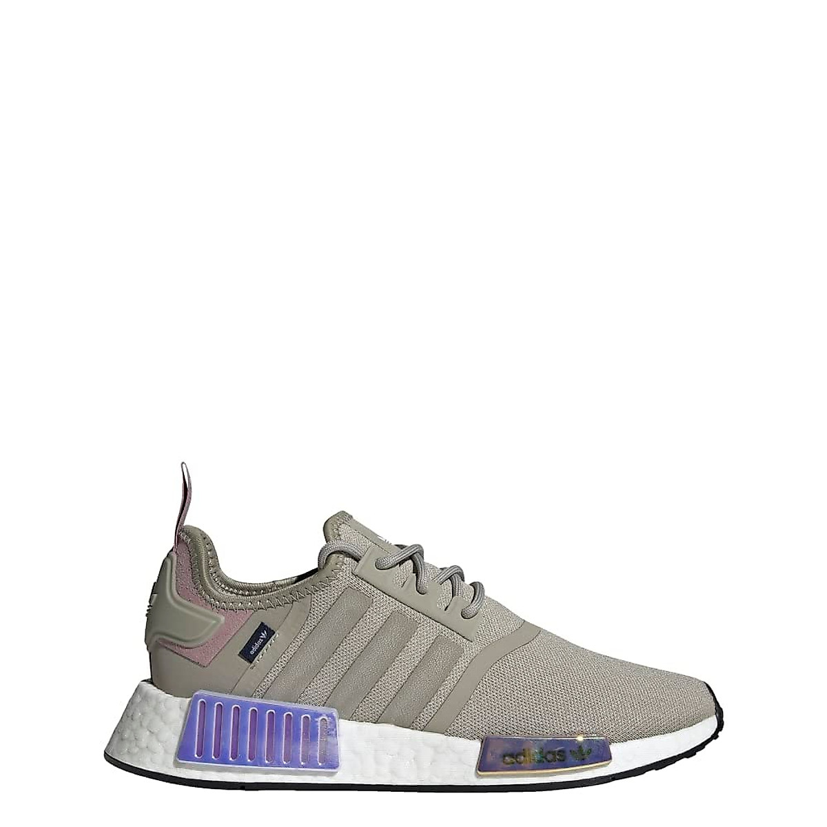 adidas Women's NMD_r1 Sneaker, Feather Grey/Feather Grey/Violet Tone, 6.5