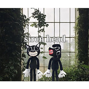 POPRORE Siren Head Plush Toys Cartoon Dog Cartoon Cat Cartoon Rabbit Plush Toys Halloween Christmas Horror Plush Toy for Home Party Gift Birthday Toy (Cat&Dog)