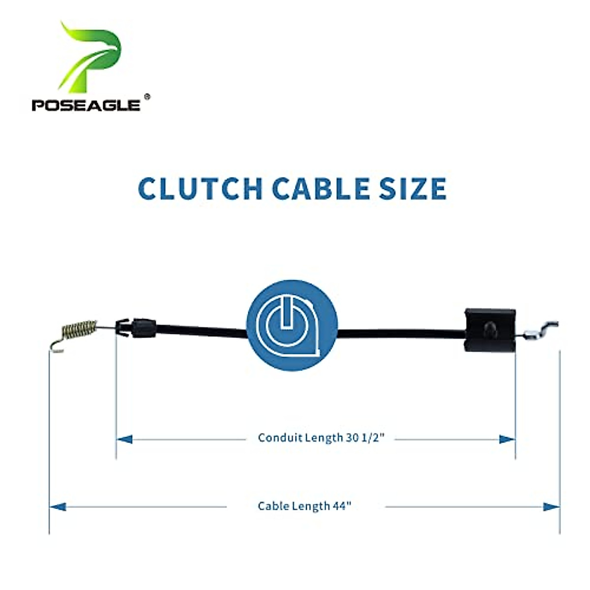 POSEAGLE 946-04091 Clutch Cable Compatible with MTD 946-04091 Clutch Cable, MTD 746-04091 Clutch Cable, 946 04091, 746 04091, 74604091, 94604091 Cable for MTD Many Snow Throwers