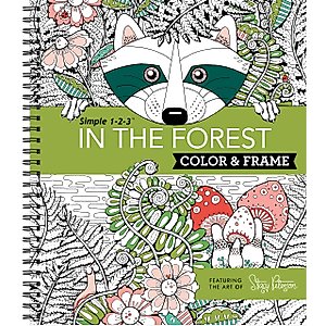 Color & Frame - In the Forest (Adult Coloring Book)