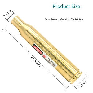 MOSANDON .30-06/25-06/270 Bore Sight Laser Red Dot Cartridge Laser bore Sighter with 2 Sets of Batteries