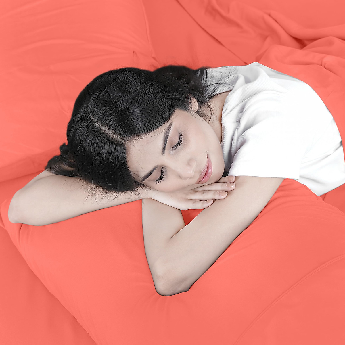 Utopia Bedding Queen Bed Sheets Set - 4 Piece Bedding - Brushed Microfiber - Shrinkage and Fade Resistant - Easy Care (Queen, Coral)