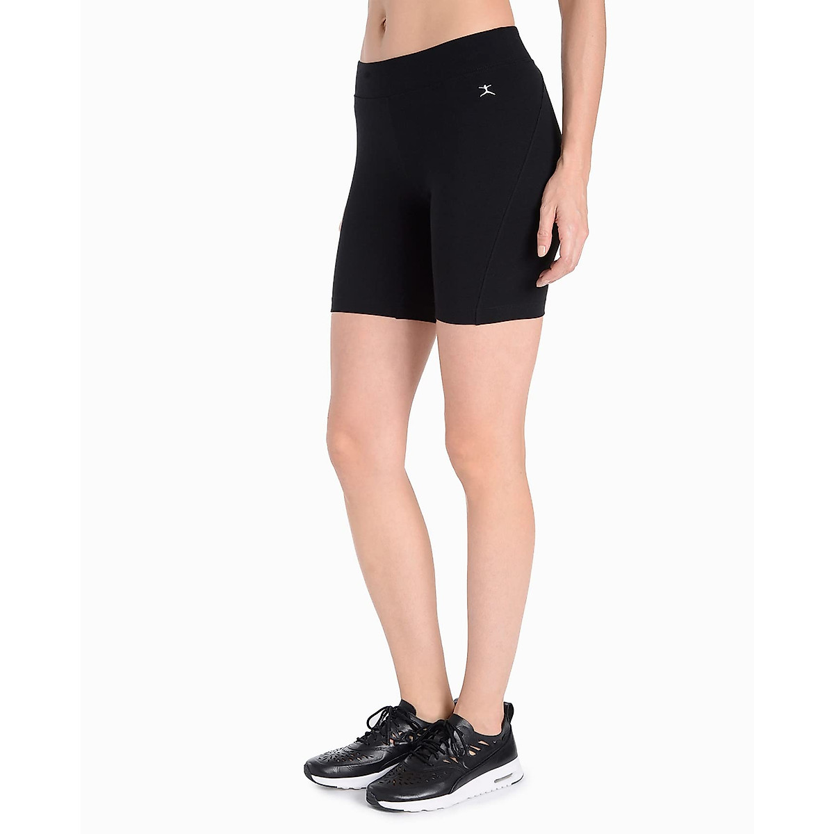 Danskin Women's Essentials Seven Inch Bike Short, Black, Large