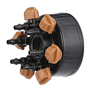 USA Made (6-Plant) - DIY Grow Kit - Great Hydroponics Drip Irrigation Kit - Includes 50ft 1/4 Inch Drip Tubing, 360 Adjustable Emitter Stakes, 6-Outlet Adjustable Manifold 0-20GPH 1/2” FPT (6-Plant)