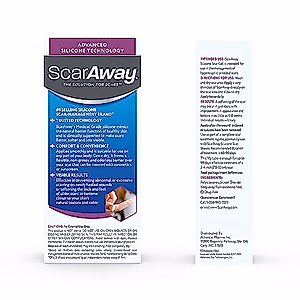 ScarAway Silicone Scar Gel, Helps Improve Size, Color & Texture of Hypertrophic & Keloid Scars from Injury, Burns & Surgery, Water Resistant, 10g (0.35 Oz)