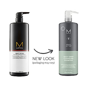 Paul Mitchell MITCH Heavy Hitter Daily Deep Cleansing Shampoo for Men, For All Hair Types, 33.8 fl. oz.