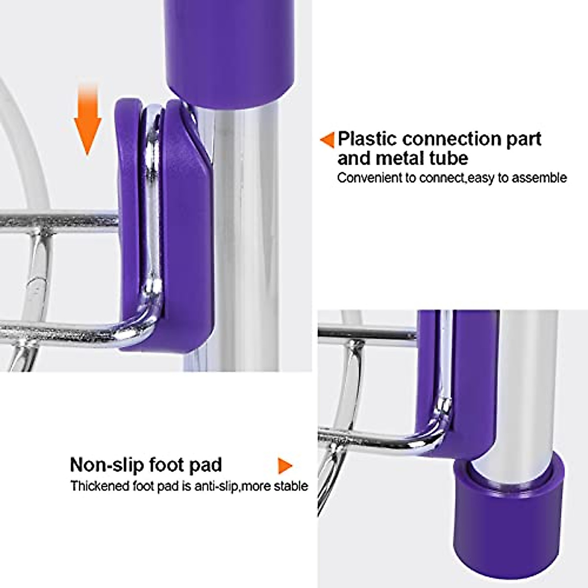 5 Tiers Pot Shelf, 101.5 x 35cm Silver Carbon Steel Home Kitchen Metal Wire Shelving Organizer Storage Rack Cookware Holder