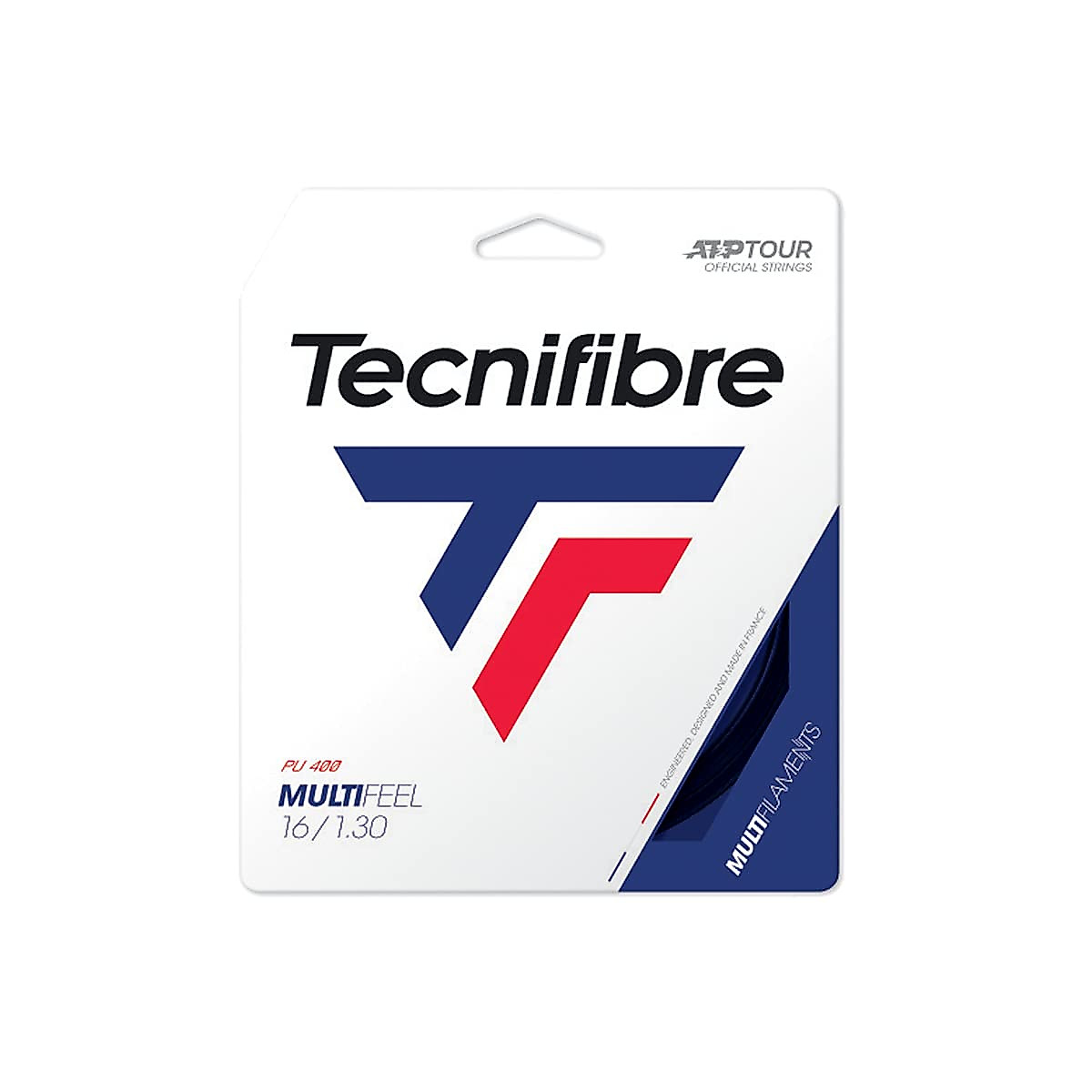 Tecnifibre Unisex – Adult's MULTIFEEL 1.30 Tennis Strings, Black, 1.30 mm