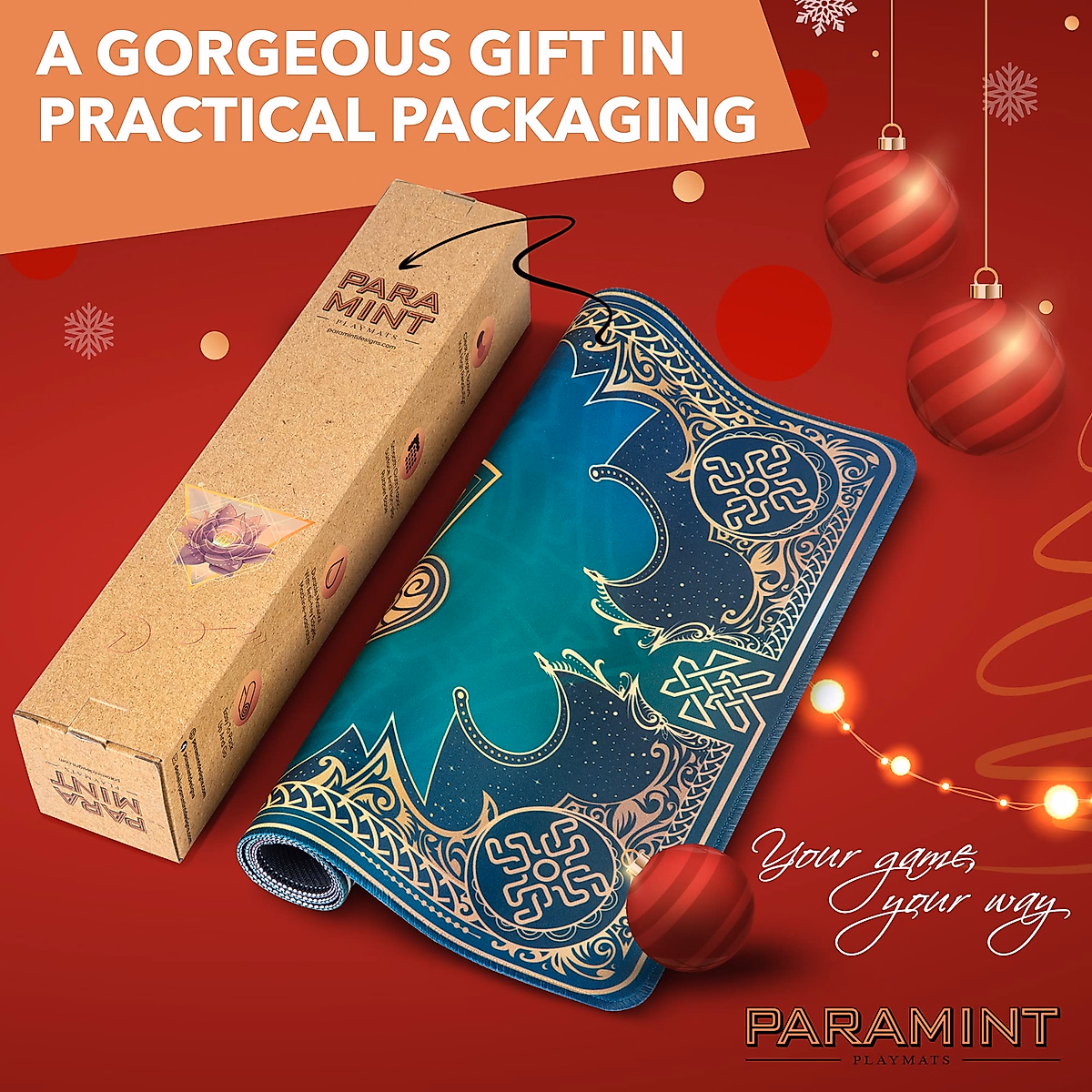 Paramint MatShield, Durable Playmat Case - Magic The Gathering, MTG Play Mat Tube - Premium Leatherette with Fabric Interior, Magnet Snap Closure by Daniel Ziegler