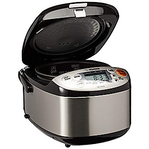 Zojirushi NS-LGC05XB Micom Rice Cooker & Warmer, 3-Cups (uncooked), Stainless Black