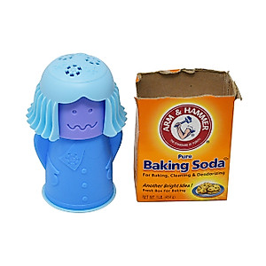Home-X - Cool Mama Fridge and Freezer Odor Absorber & Freshener, Add Baking Soda to Absorb Funky Odors in the Refrigerator, Blue