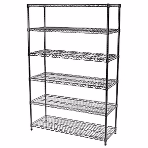 Shelving Inc. 12" d x 42" w x 64" h Chrome Wire Shelving with 6 Tier Shelves, Weight Capacity 800lbs Per Shelf