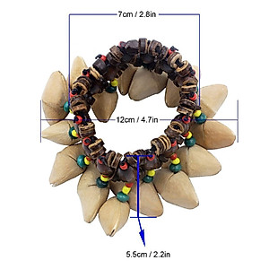 RiToEasysports African Nut Shell Bracelets,African Tribal Bracelet African Tribal Drum Bracelet