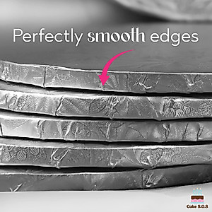 18 inch Silver Round Sturdy Cake Board Drums for Displaying Cakes, 1/2 inch Thick, 6 count