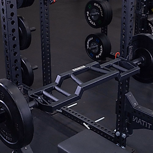 Titan Fitness Rackable Multi-Grip Camber Olympic Barbell, Rated 1,000 LB, Angled & Neutral Grip Football Barbell