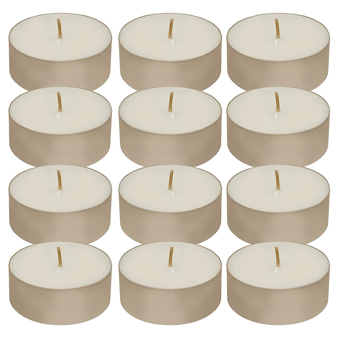 LumaBase Extra Large Tea Light Candles - Set of 12