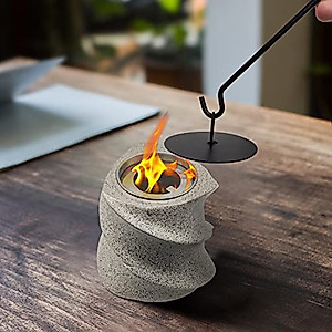 Tabletop Fire Pit Bowl -Eillion Hurricane Smokeless Fire Bowl-Tabletop Fireplace-Table Top Fire Pit for Patio and Indoors-Table Top Fire Bowl-Special Design Table Top Fire Pit Bowl with Windshield