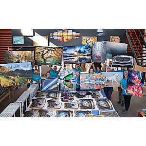 Startonight Canvas Wall Art Abstract Colored Woman Face Simona, Framed 32" x 48"