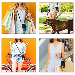 MONASAY Zipper Wallet Case for iPhone 13 Pro Max ,[Glass Screen Protector ][RFID Blocking]Flip Leather Handbag Phone Cover with Card Holder & Crossbody Lanyard Strap for Apple iPhone 13 Pro Max 6.7"