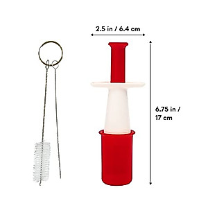 Klosom Grape Cutter for Kids - Cuts Small Grapes, Tomatoes, Pitted Olives Into 4 Pieces. Stainless Steel Blade, Easy to Clean with 2 Cleaning Brushes. Essential Kitchen Accessory