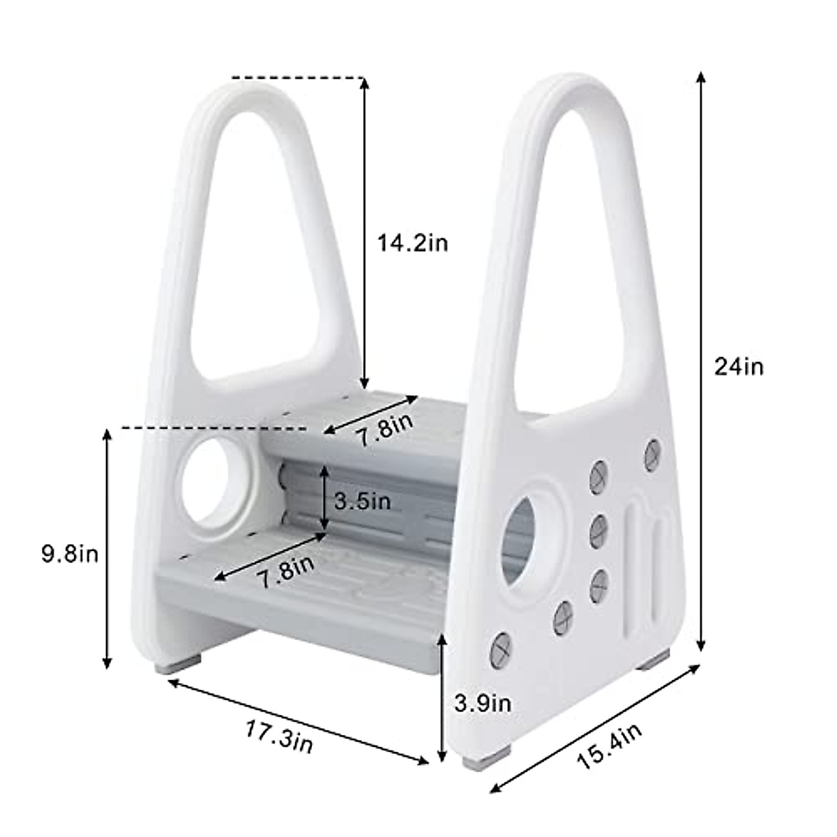 Gupamiga Toddler Step Stool for Kids，Toddler Step Ladder for Step Stool for Bathroom, Kitchen and Toilet Potty Training Learning Helper with Handles (Two Floors)