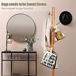 15 Pcs Clear Dust Bags for Handbags Purse Storage Organizer 3 Sizes Clear Handbag Organizer Purse Dust Cover Closet Hanging Bag with Zipper and Handle for Closet Handbags Purses