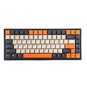 YUNZII KC84 84 Keys Hot Swappable Wired Mechanical Keyboard with PBT Dye-subbed Keycaps, Programmable, RGB,NKRO,Type-C Cable for Win/Mac/Gaming/Typist (Gateron Red Switch, Carbon Retro)
