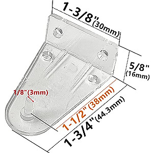 Cutelec 4pcs Hold Down Brackets Clear Color Bottom Rail Hold Clips for 2inch High Profile Blinds