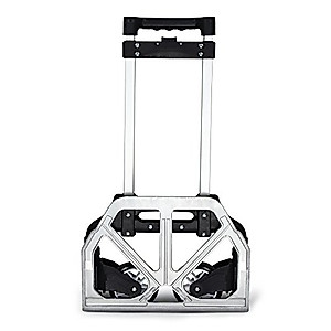 TargetEvo Folding Hand Truck, Aluminum Dolly Cart with Wheels, 170 lbs Capacity Luggage Cart with Rope & Hook for Indoor Outdoor Moving Travel