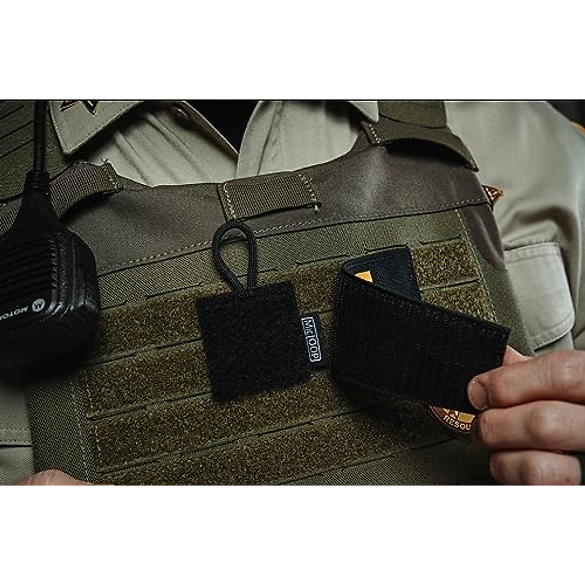 THE MIC LOOP Micro - Keeps Portable Radio Mic in Place for Police/Law Enforcement BLACK