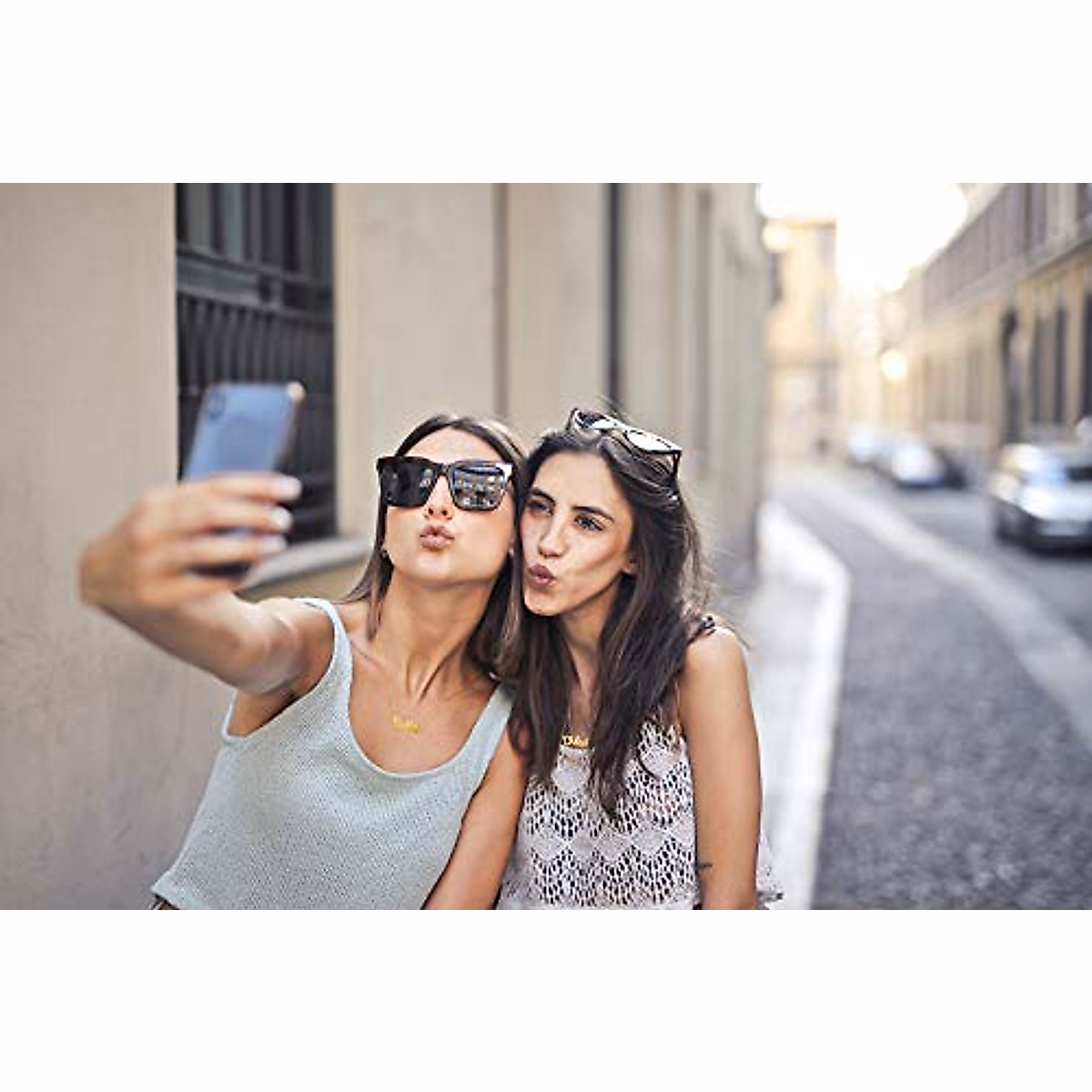 Awegift Name Necklace Big Initial Gold Plated Best Friend Jewelry Women Gift for Her Emily