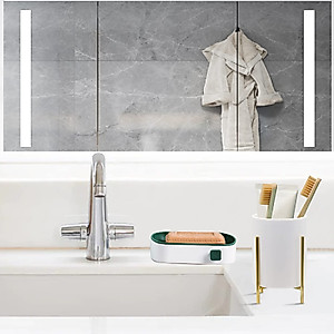 Cutlery Holder, Ceramic Silverware Holder with Metal Frame Kitchen Cooking Utensil Holder, Robust Silverware Caddy 4.7*3.15 inch Gold 1 PCS