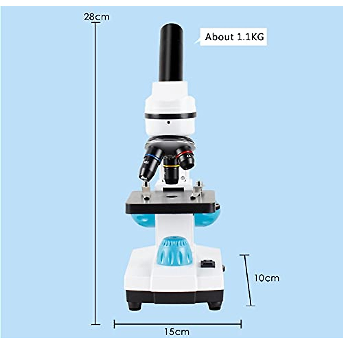 QDLZLG Zoom 2000x Biological Microscope monocular Student Laboratory Lab Education LED USB