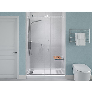 ANZZI Wall Mount Spa Bohemian 18.7 in x 12.4 in Rhino Alloy Certified Bathroom Accessories Folding Teakwood Shower Bench AC-AZ202