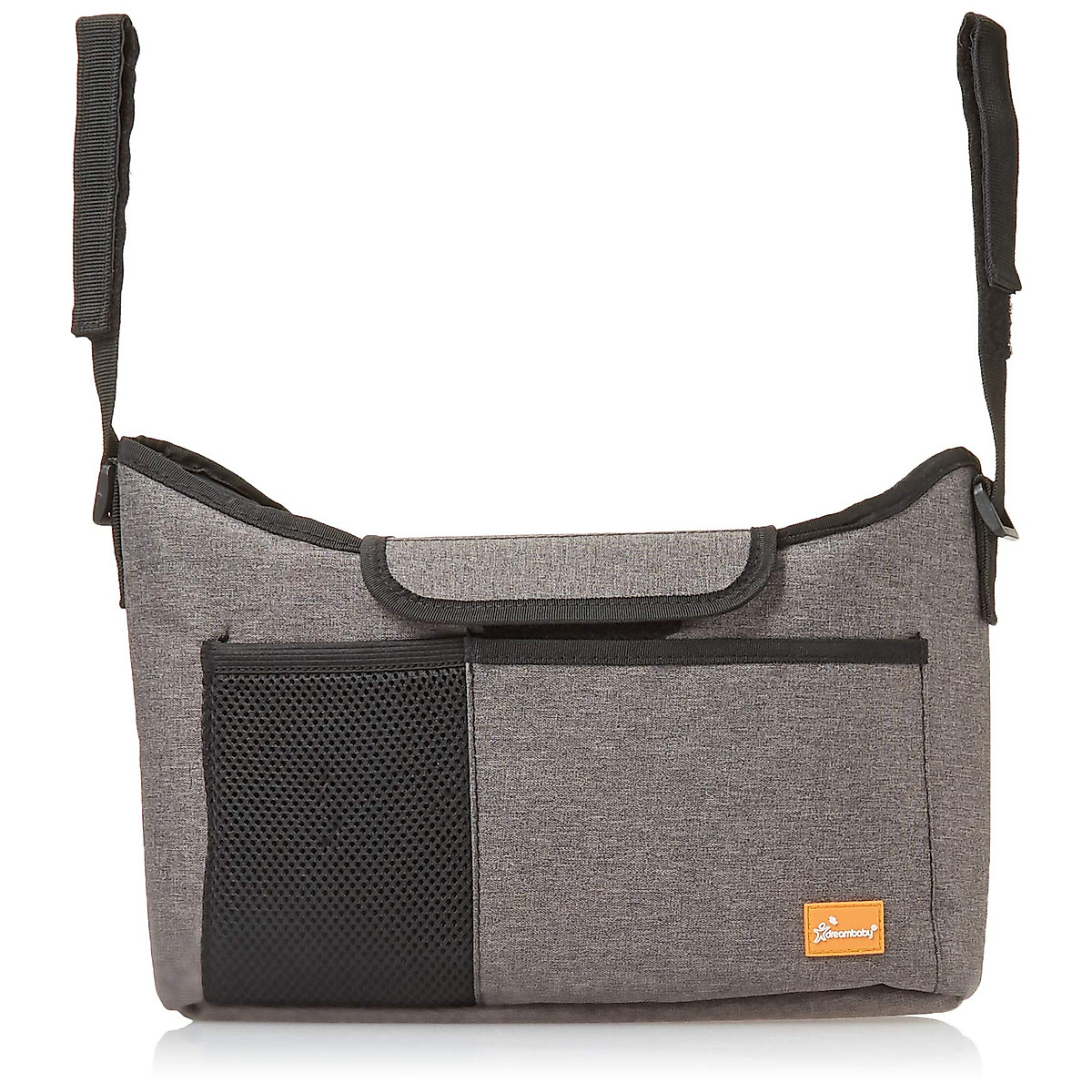 Dreambaby Strollerbuddy On-The-Go Stroller Organization Bag with Cup Holders, Grey