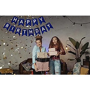 Blue Happy Birthday Banner Birthday Banner Decoration DIY Party Decoration