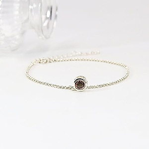 Kislumi Custom Bracelets with Picture Inside, Dainty Bracelet for Women, Customized Projection Bracelets with Photos, Picture Bracelet Personalized Photo, Memorial Gifts for Women/Family/Dog, Silver, Gold, Rose Gold