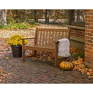 POLYWOOD GNB48TE Vineyard 48" Bench, Teak