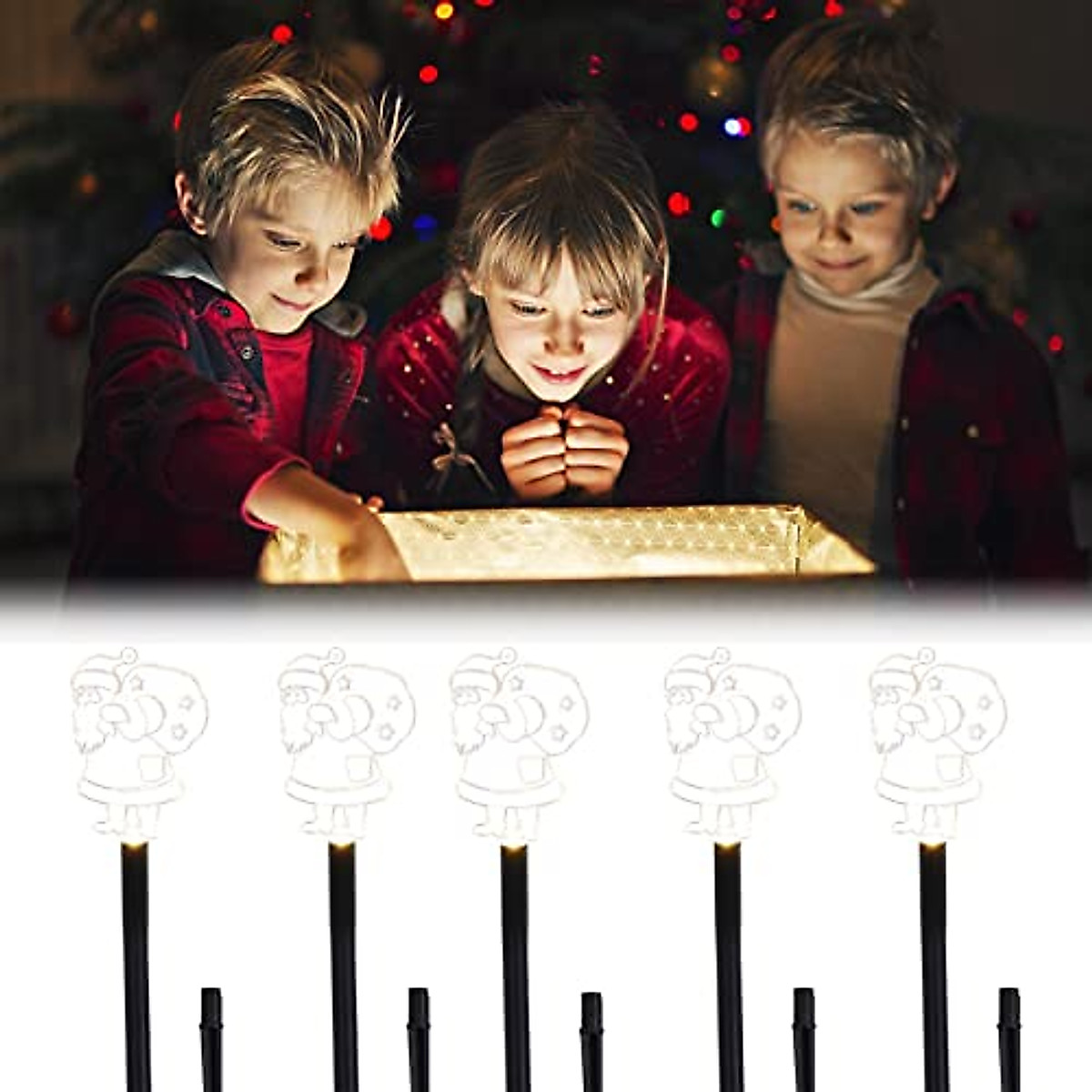 signmeili Solar Snowman Lights, Waterproof Solar Snowman Ground Plug Lights, Energy Saving and Easy to Install, Lamps for Home, Pathway, Garden Stakes