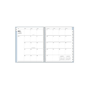 2024 Blue Sky 8.5-inch x 11-inch Weekly & Monthly Planner, Blue (143699)