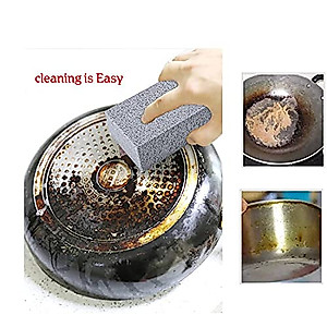 Aoutdoor Gray Pumice Grill Stone Brick Cleaner for Cleaning Grills Pans,Pack of 3