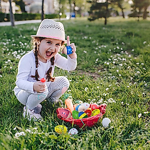 9 Pcs Wooden Baby Easter Eggs Shakers Musical Instruments Easter Eggs for Baby Kids Easter Party Favor Supplies