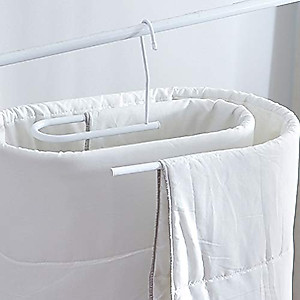 Garneck Metal Clothes Hanger Spiral Shaped Drying Rack Laundry Stand Hanger Rotating Hangers Quilt Coverlet Blanket Clothes Rack Space-Saving Rack Folding Clothes Rack