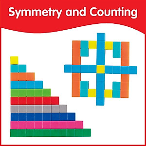 edxeducation Number Rods to Go - Hands-on Math Manipulative for Kids - Includes 231 Number Rods - 50 Double-Sided Activity Cards and Activity Book