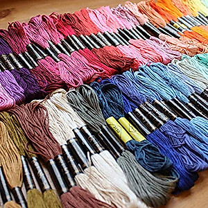 Arts Collection Cotton Embroidery Thread Set (Multicolor, Pack of 100)