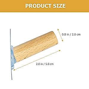 DOITOOL Heavy Duty Wall Hook 12Pcs Wood Wall Hooks for Hanging, Wooden Coat Hooks Wall Mounted, Adhesive Decorative Wall Hooks for Hanging Hat, Key,Towel(5 cm/ 2 inch) Backpack Hanger