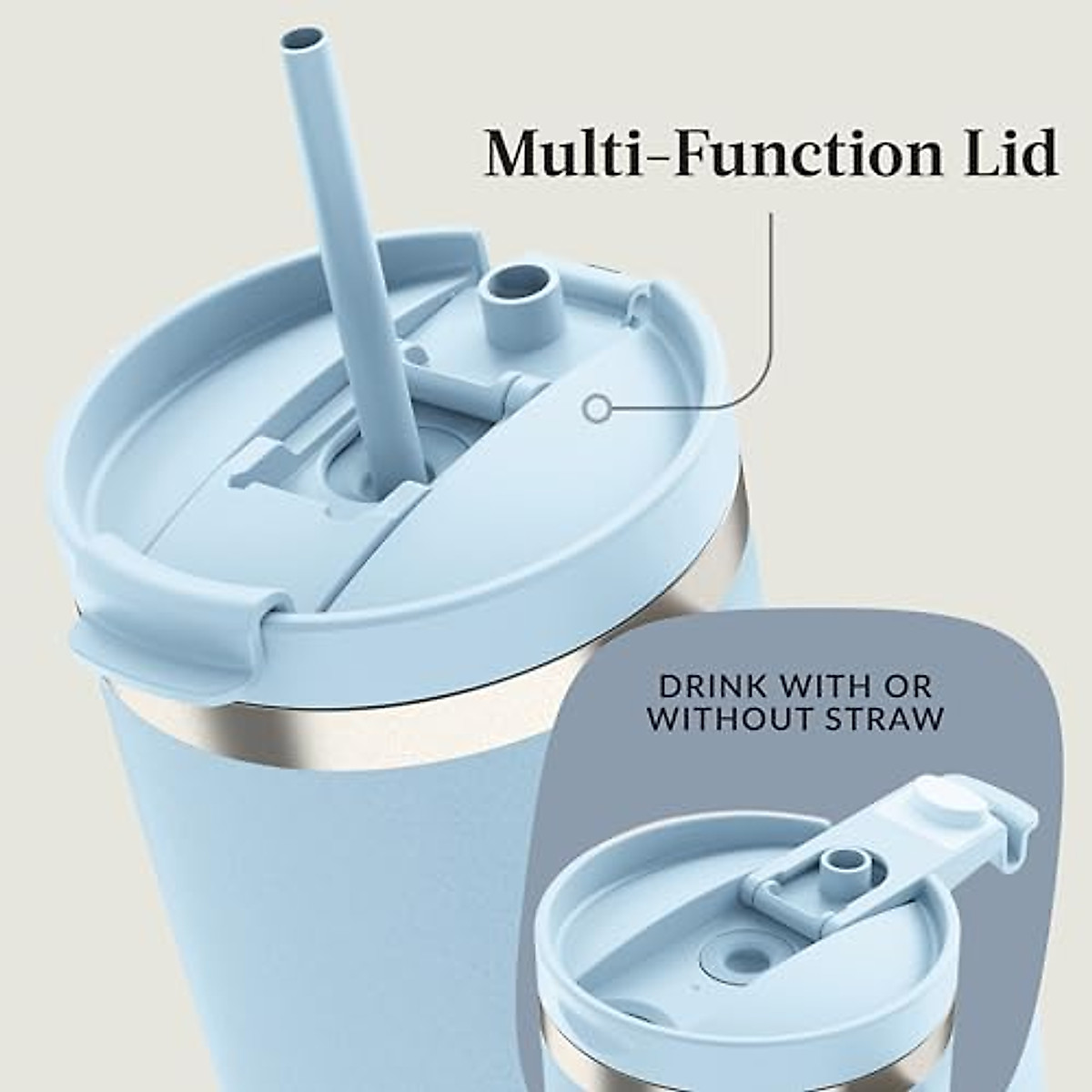 Contigo Streeterville 40oz Tumbler, Stainless Steel Vacuum Insulated, Leak-Proof, Cold for 29 Hours, Glacier