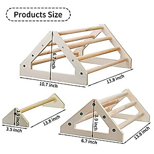 CooShou 3 Pack Chick Perch Chick Toys Chick Wooden Roosting Bar Chick Jungle Gym Perch Stand for Chicken Brooder, Coop Baby Chicks