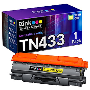 E-Z Ink (TM) Compatible Toner Cartridge Replacement for Brother TN-433 TN433 TN433bk TN431 Compatible with HL-L8260CDW HL-L8360CDW MFC-L8610CDW MFC-L8900CDW (1 Yellow, 1 Pack)