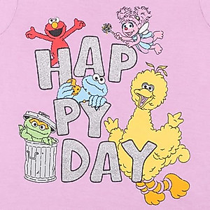 Sesame Street Elmo Cookie Monster Big Bird Baby Girls 3 Pack T-Shirt 18 Months Pink/Blue